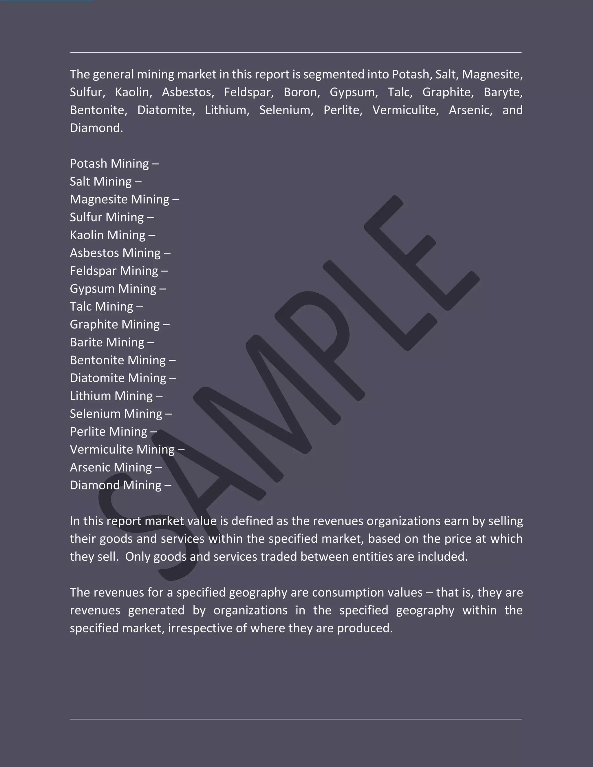 General mineral mining_global_marketreport_2018_sample | PDF