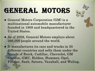 General Motors by mayur | PPTX