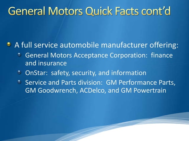 General motors | PPTX