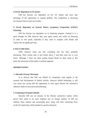 General motors Strategic Mangement | DOCX