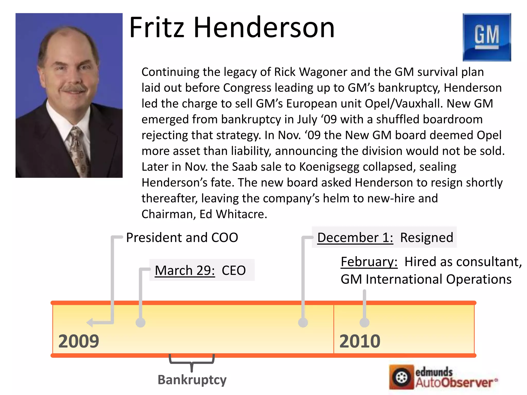 General motors executives 2009 2010 - updated 061010 | PPTX