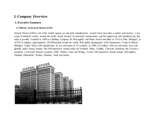 General motors project | DOCX