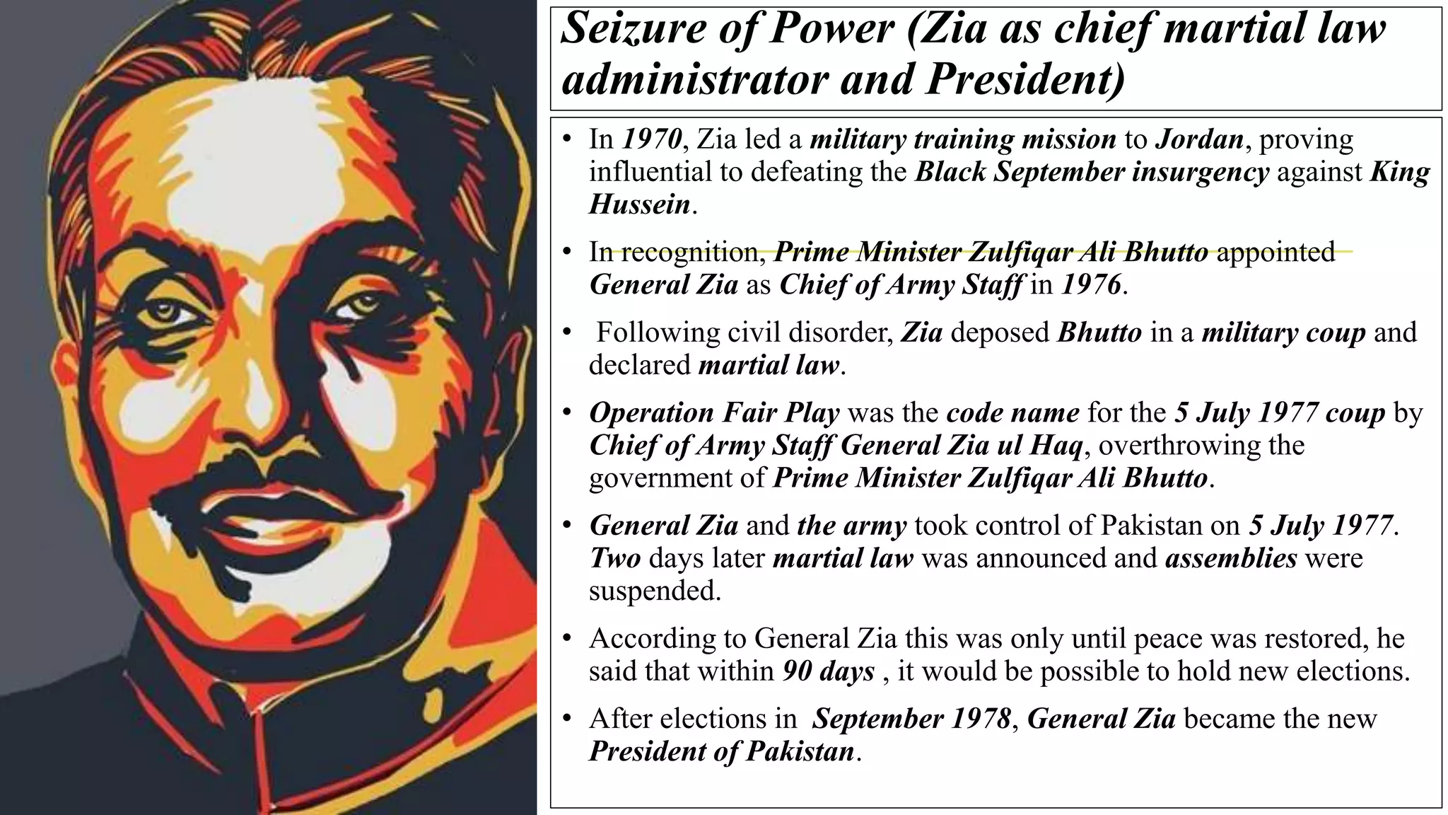 General Muhammad Zia Ul Haq | PPTX