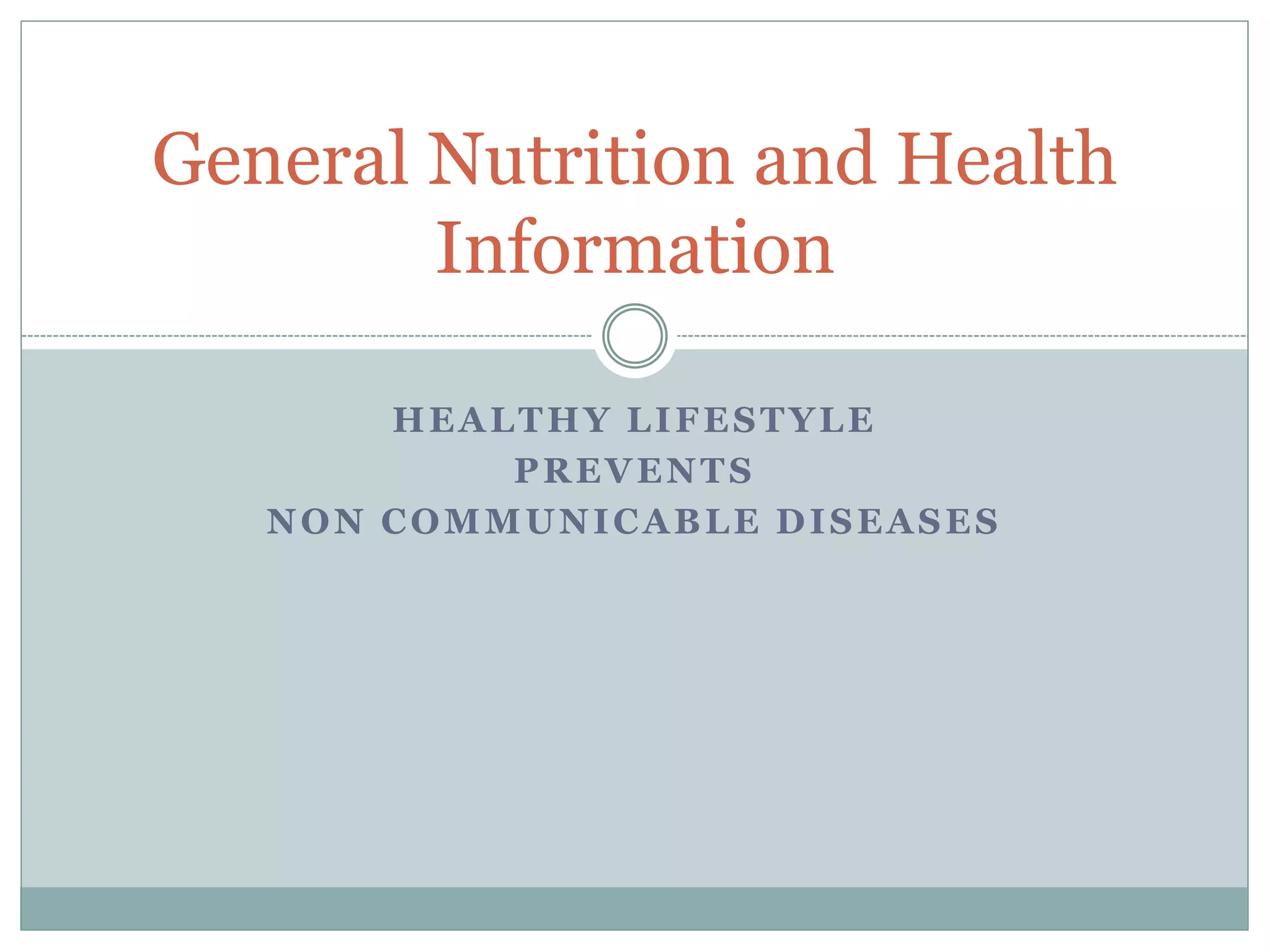 General nutrition and health information | PDF