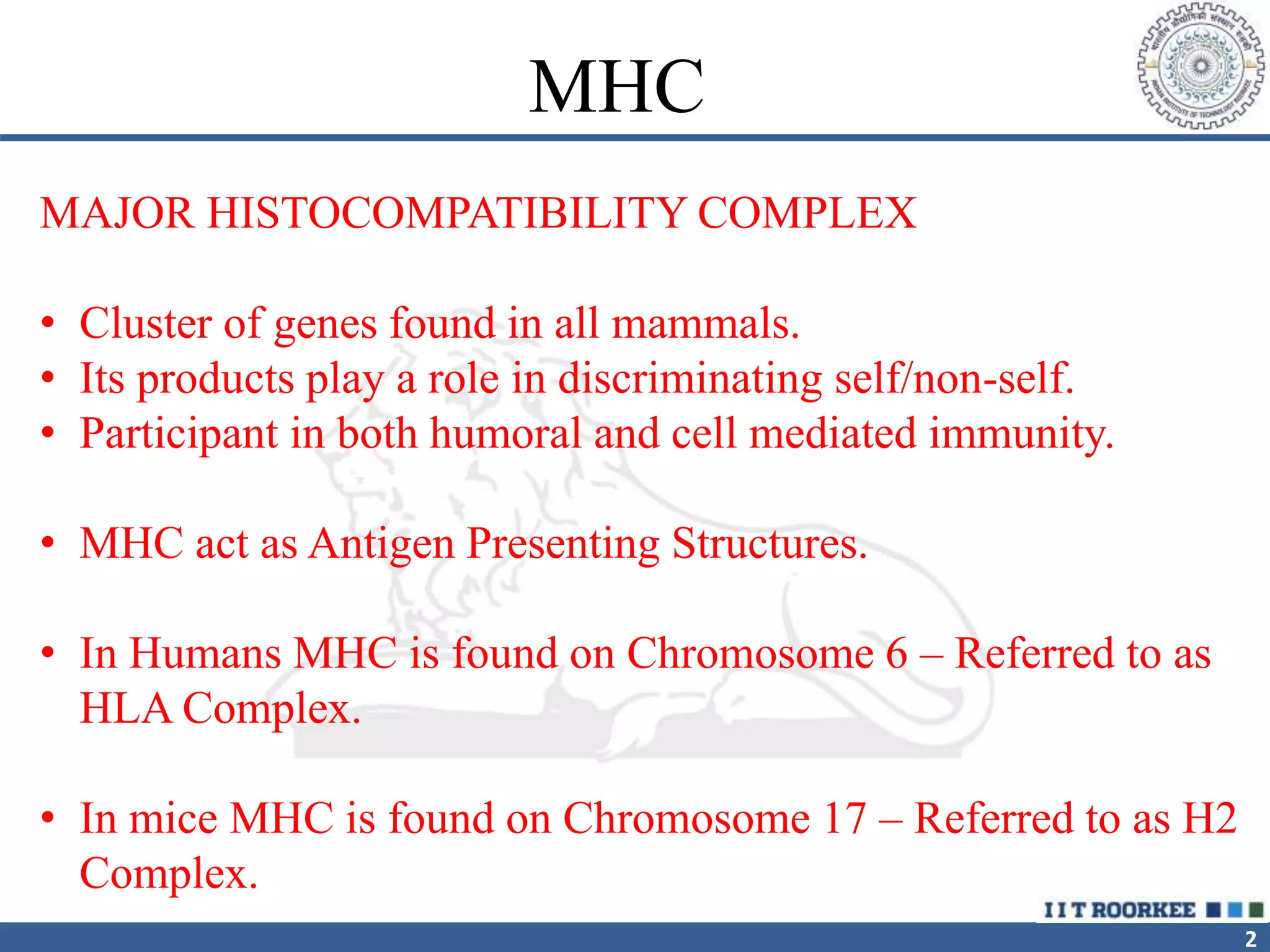 General organization and inheritance of MHC | PPTX