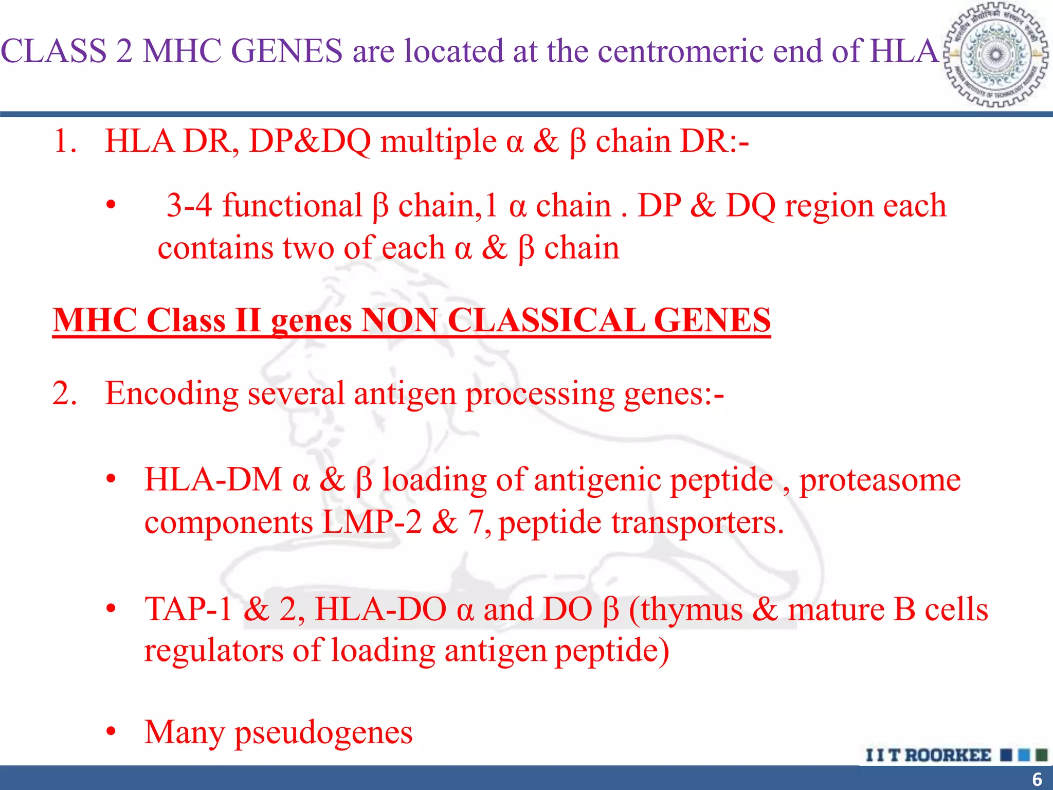 General organization and inheritance of MHC | PPTX