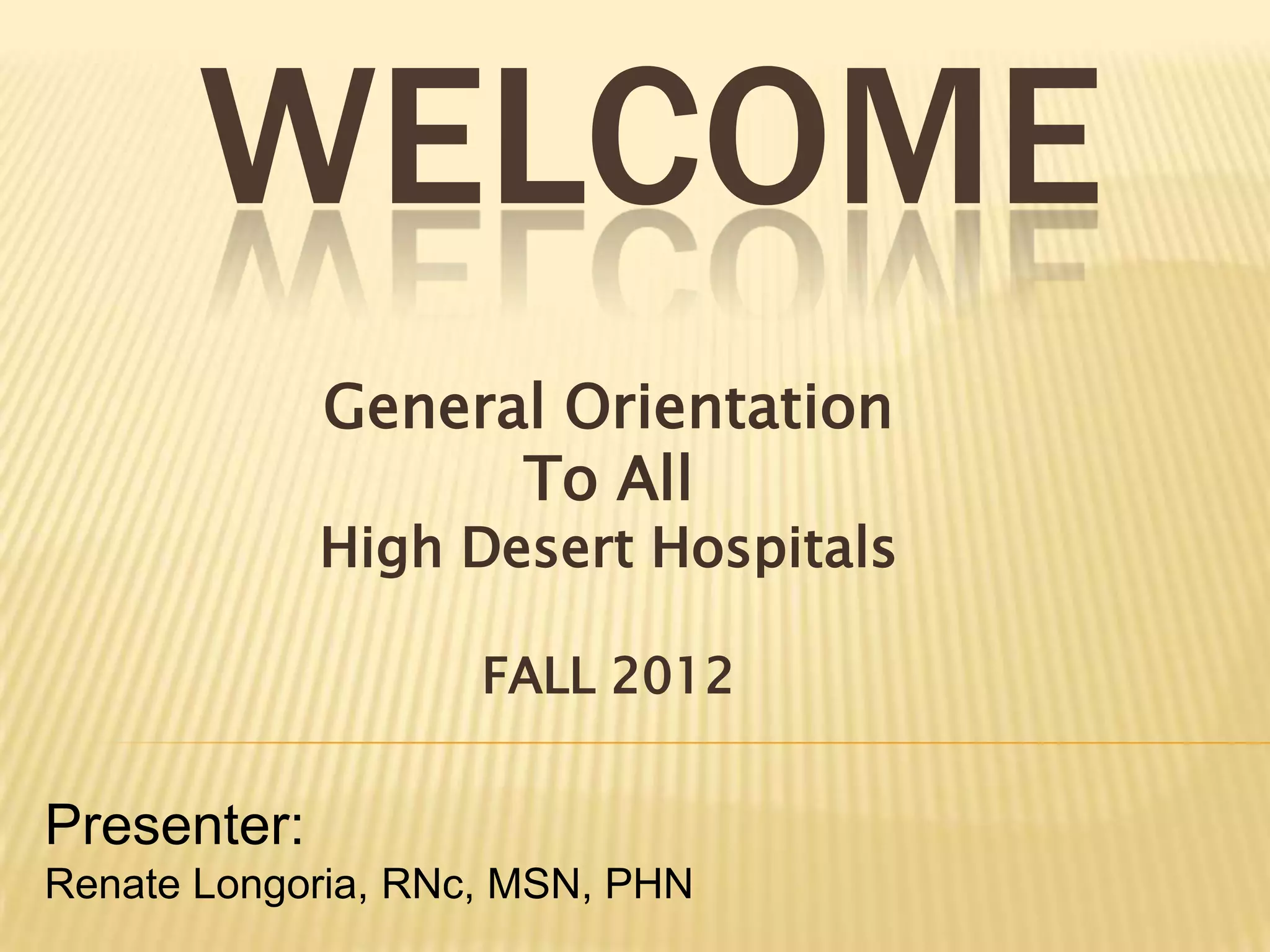 VVC Nursing : General Orientation : Fall 2012 | PPT