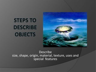 General outlines for descriptive techniques | PPT