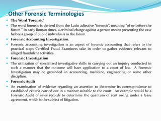 General Overview of forensic accounting and forensic audit | PPTX