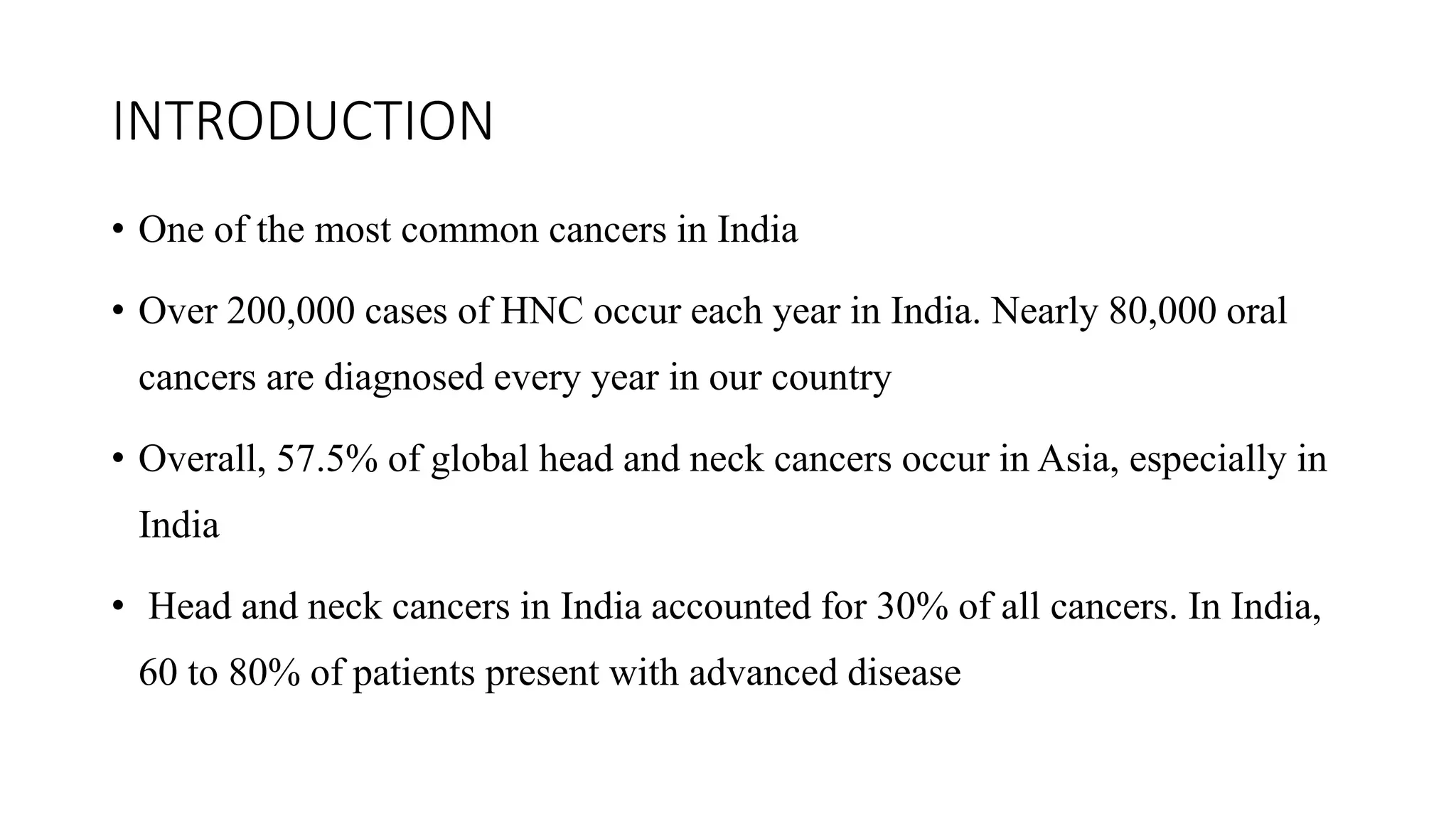 General overview of head and neck cancers | PPTX | Ear, Nose and Throat ...