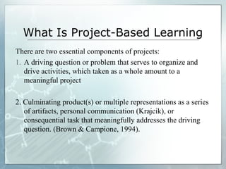 General overview of project based learning | PPT