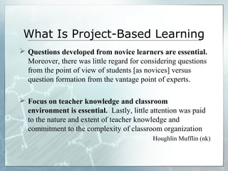 General overview of project based learning | PPT