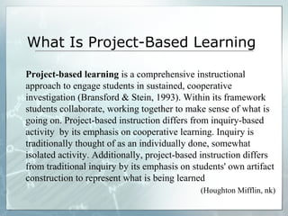 General overview of project based learning | PPT