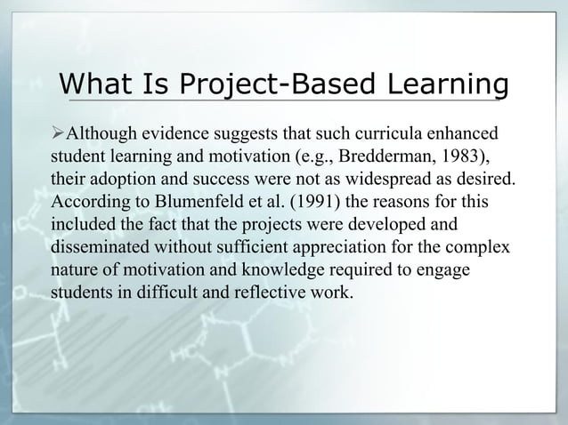General overview of project based learning ppt final | PPT