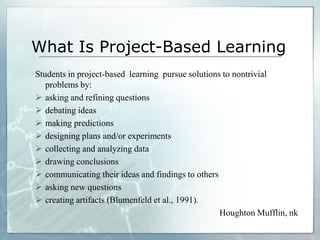 General overview of project based learning ppt final | PDF