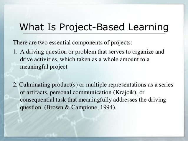 General overview of project based learning ppt final