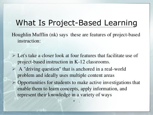 General overview of project based learning ppt final