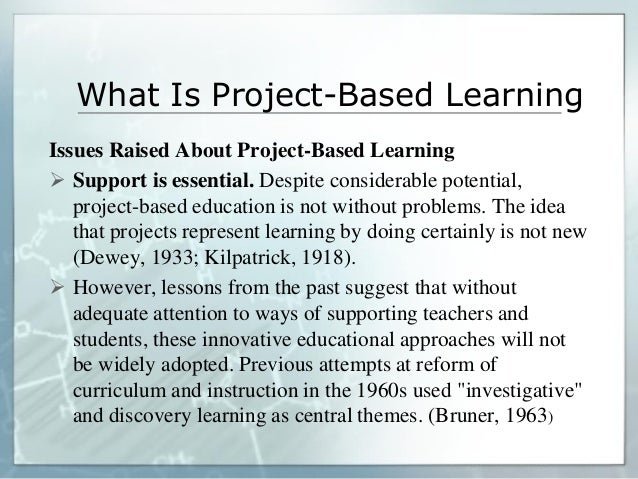 General overview of project based learning ppt final