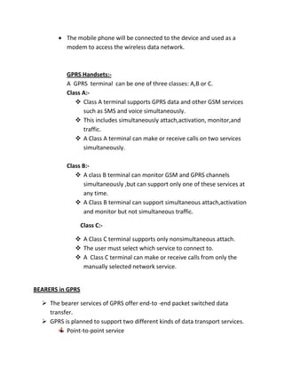 General Packet Radio Service (GPRS) | DOCX | Computer Networking ...