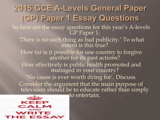 General Paper | PPTX