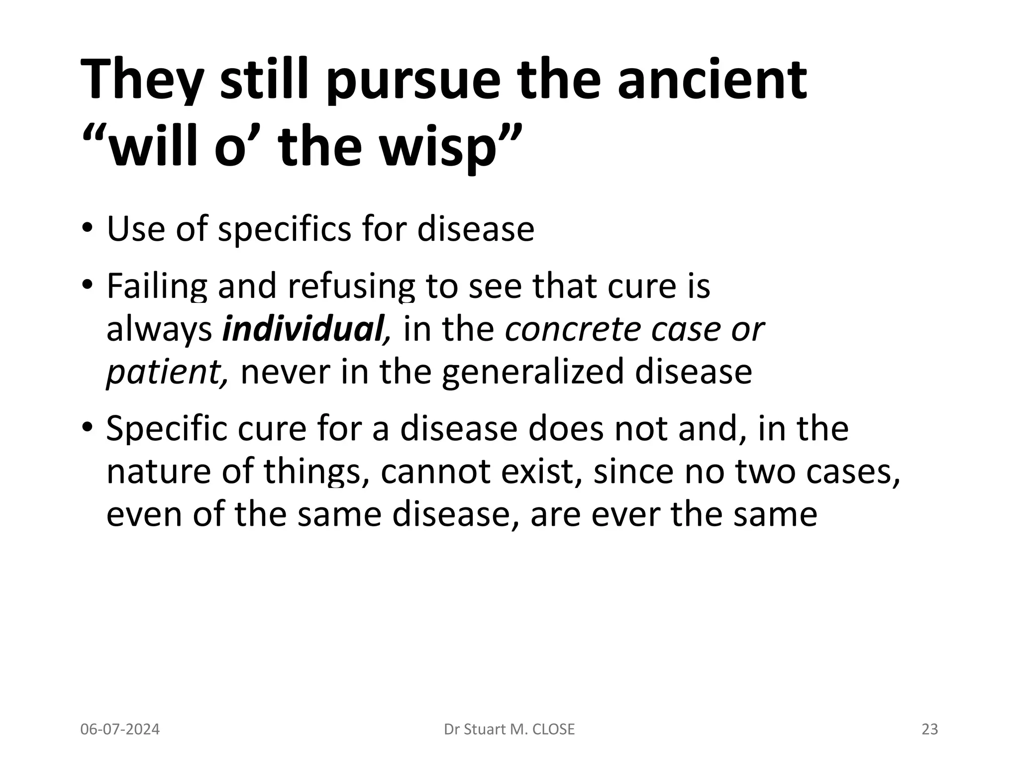 Chapter VIII - General Pathology of Homœopathy: Stuart Close | PPTX