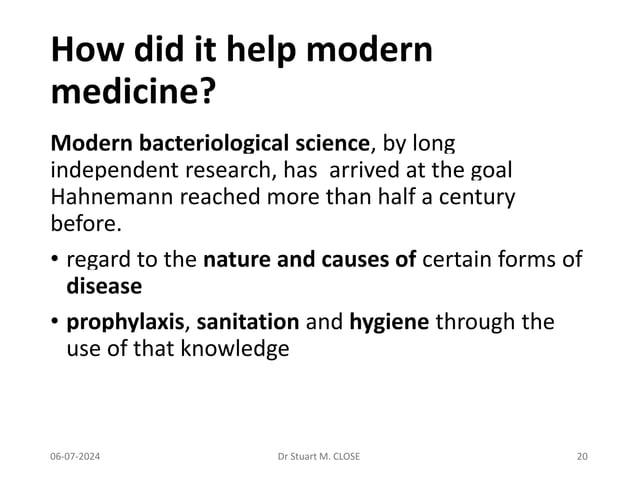 Chapter VIII - General Pathology of Homœopathy: Stuart Close | PPTX