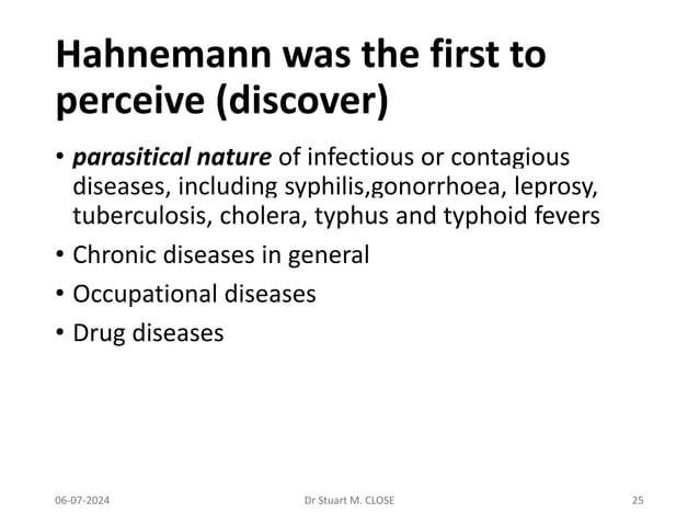 Chapter VIII - General Pathology of Homœopathy: Stuart Close | PPTX