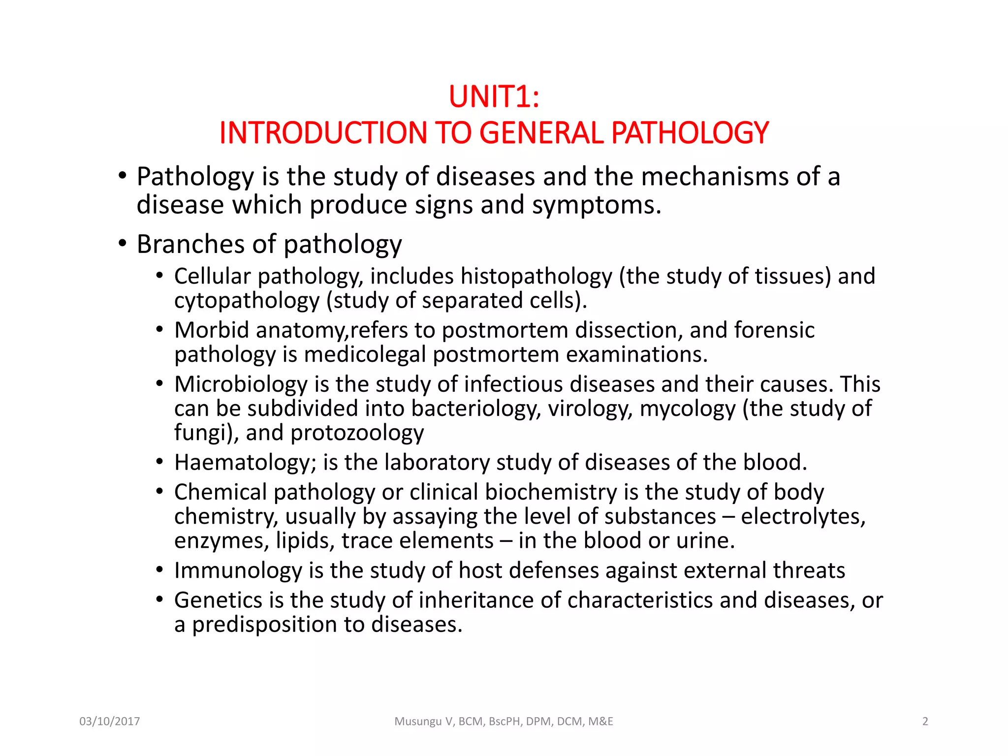General pathology lecture | PPTX