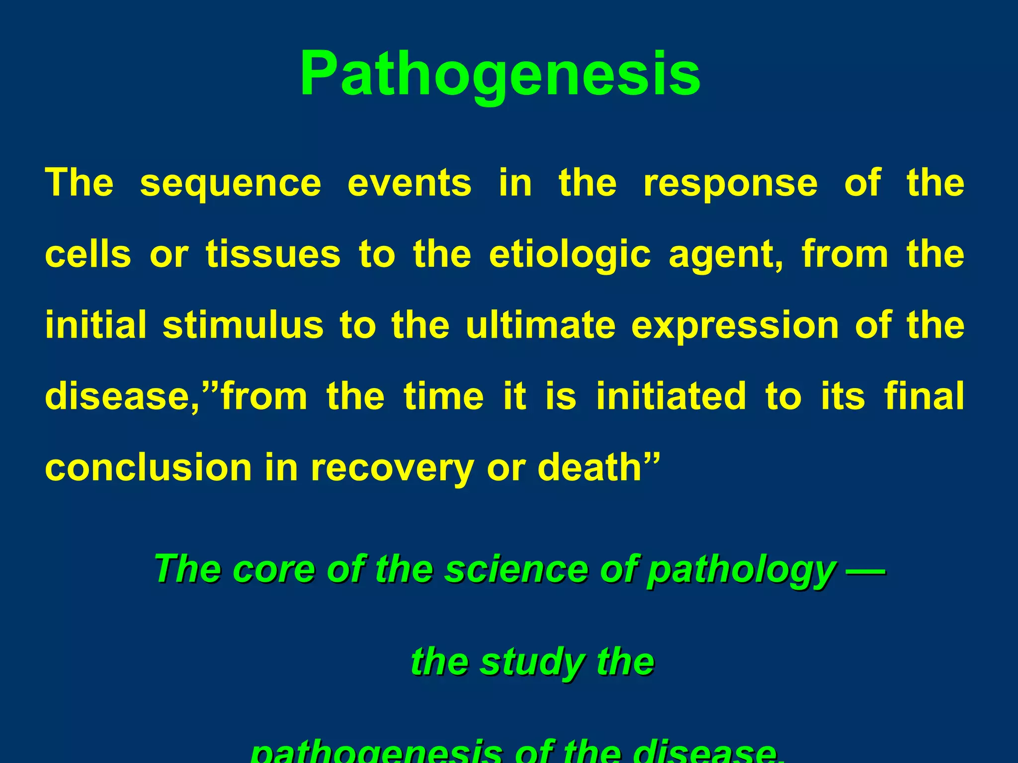 General pathology lecture 1 introduction & cell injury | PPT | Genetics ...