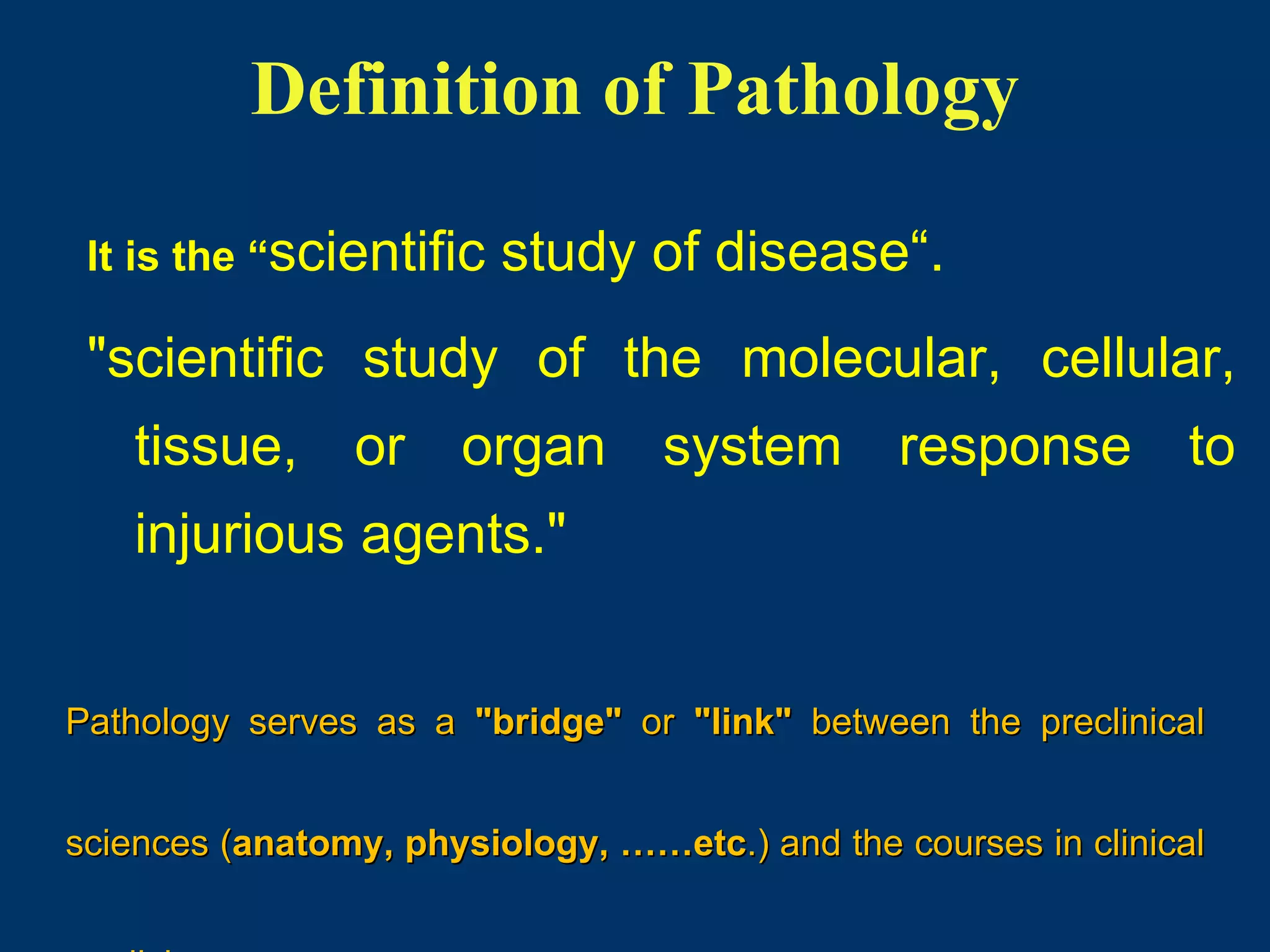 General pathology lecture 1 introduction & cell injury | PPT