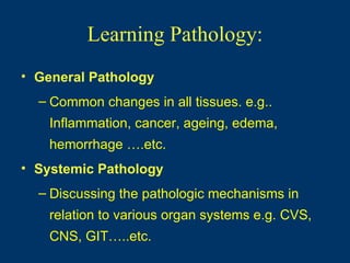 General pathology lecture 1 introduction & cell injury | PPT