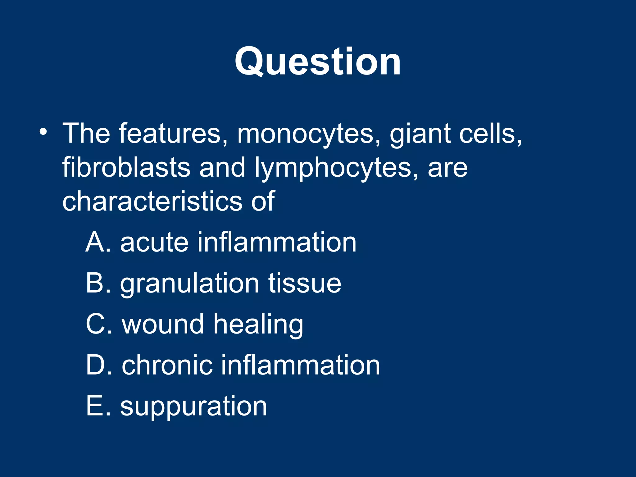 General pathology lecture 5 inflammation & repair | PPT