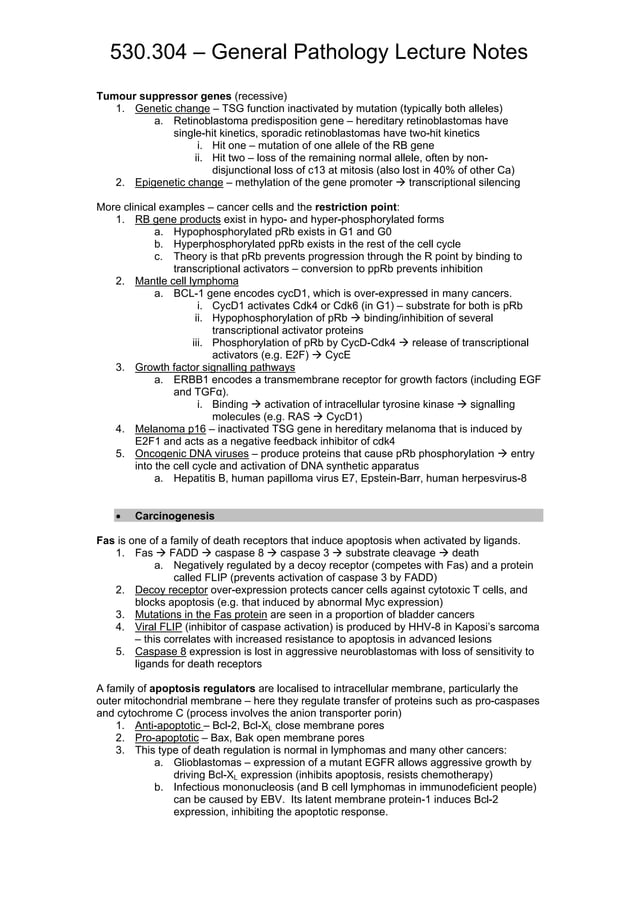General Pathology Notes.pdf | Diseases and Conditions | Medical Health
