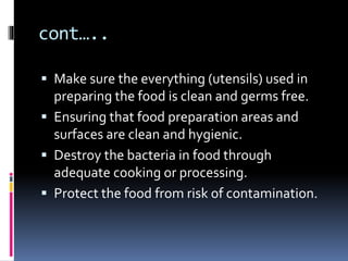 General personal & food hygiene practices | PPT