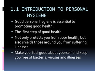 General personal & food hygiene practices | PPTX