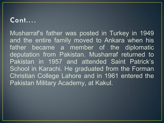 General pervaiz musharaf presentation | PPT