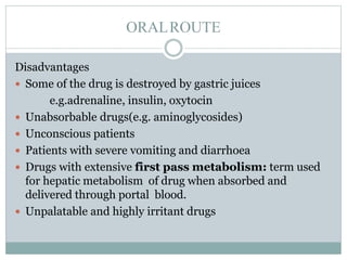 Routes of drug administration | PPT