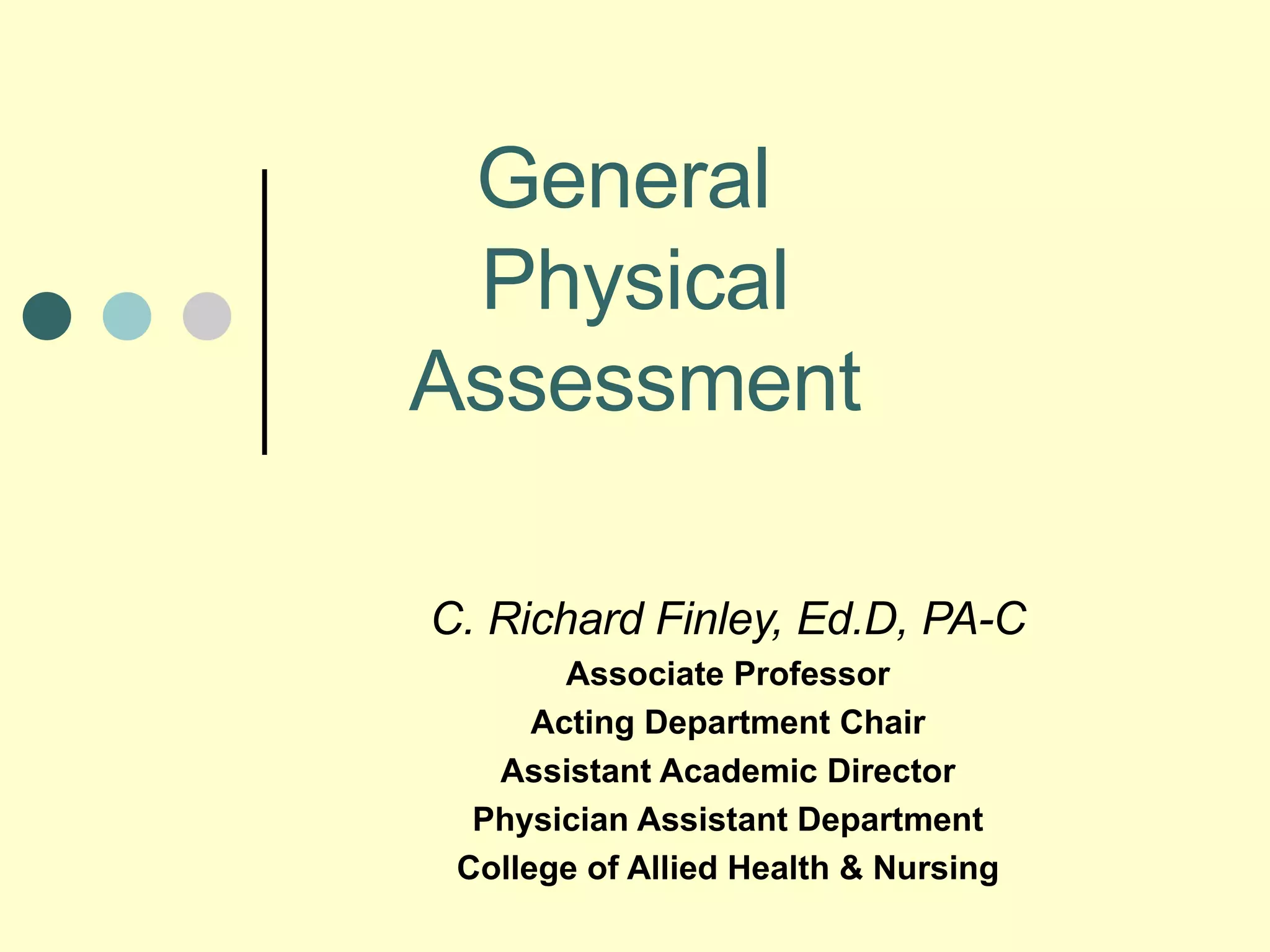 General Physical Assessment | PPT