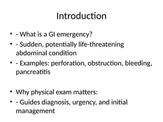 General_Physical_Exam_GI_Emergency.pptx. | PPTX
