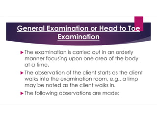 General physical examination-1.Bsc nursing | PDF