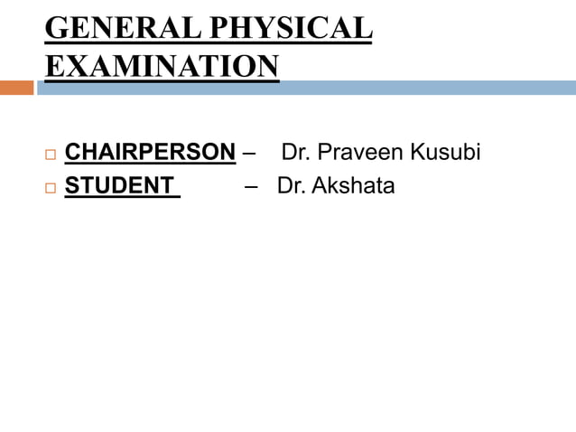 General Physical Examination - Importance in Practice | PPTX ...