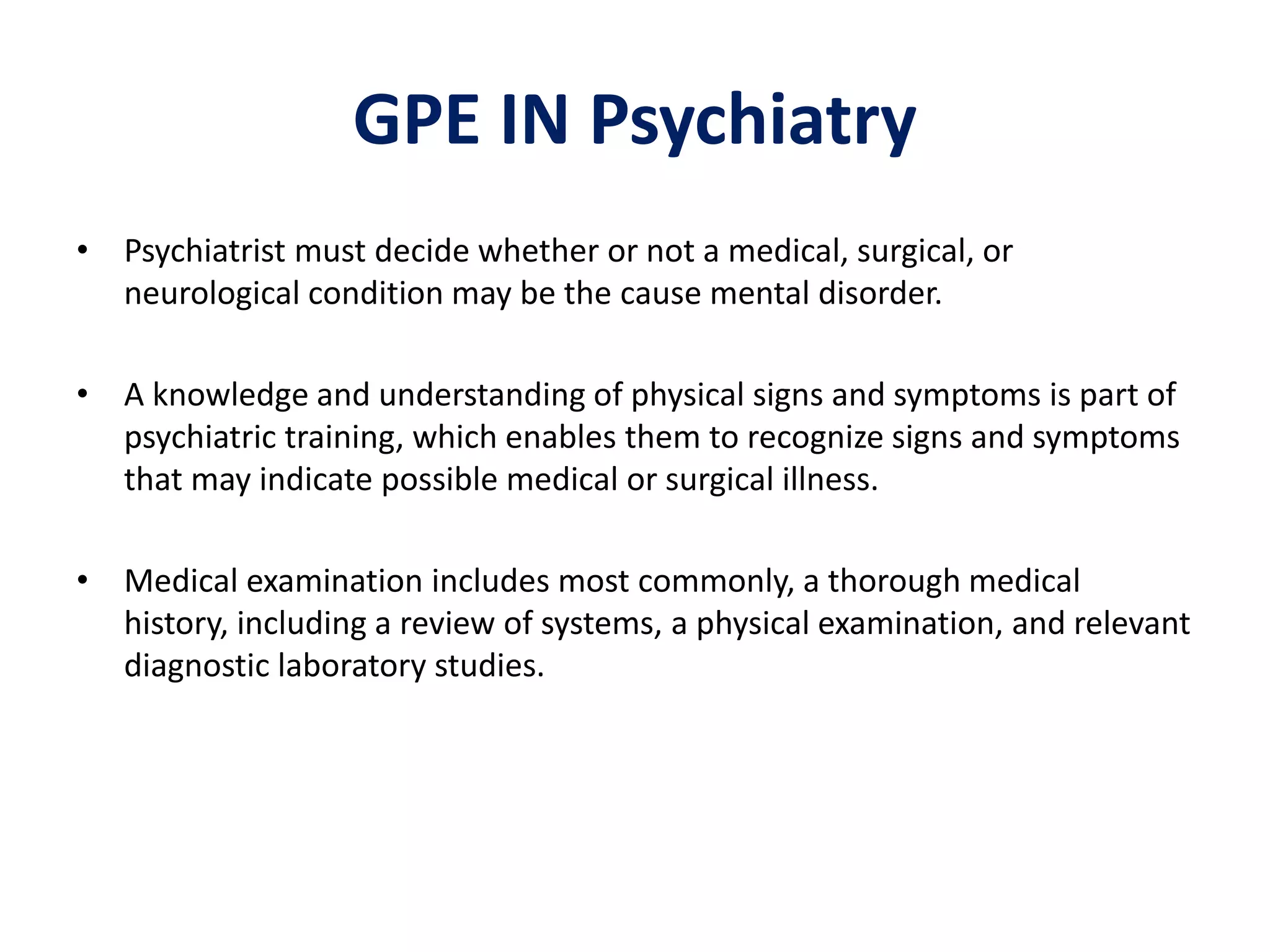 General physical examination in psyhiatry | PPTX