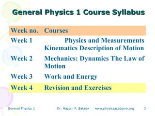 General physics i-1 | PPS