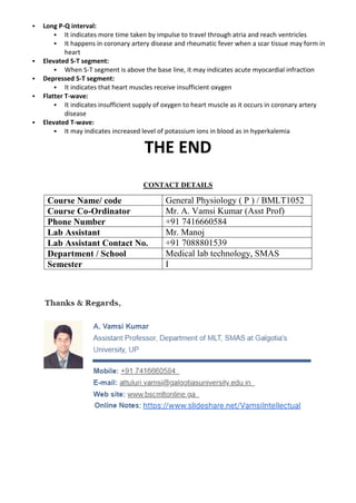 General physiology student lab manual bmlt1052 | PDF