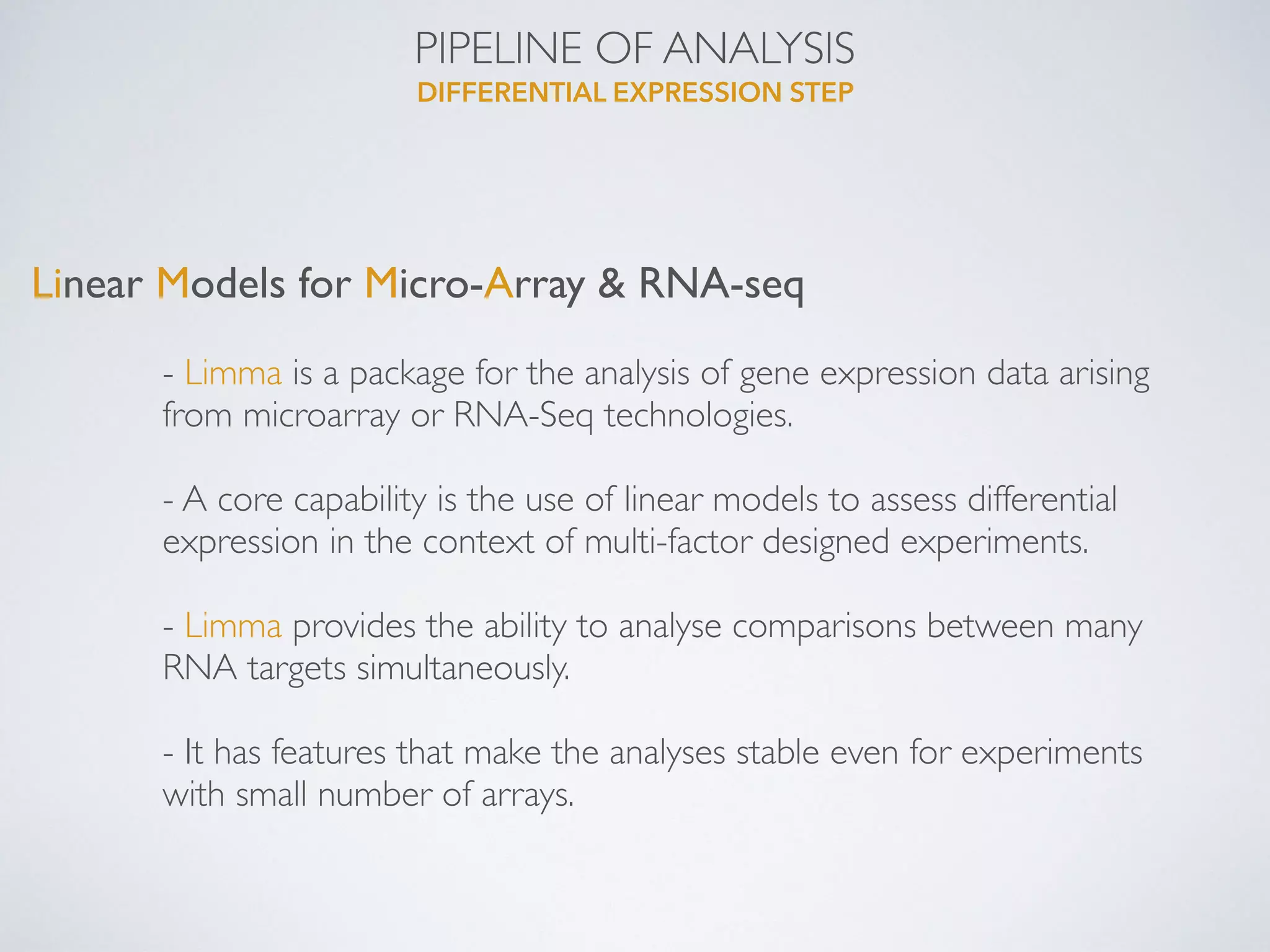 General pipeline of transcriptomics analysis | PDF