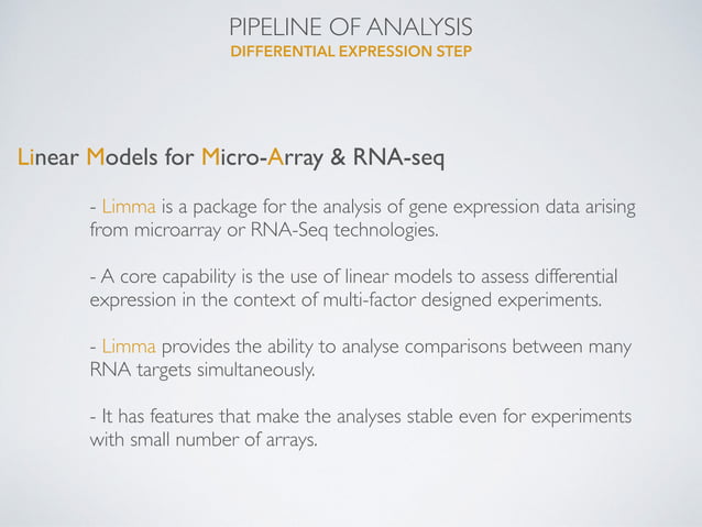 General pipeline of transcriptomics analysis | PPT