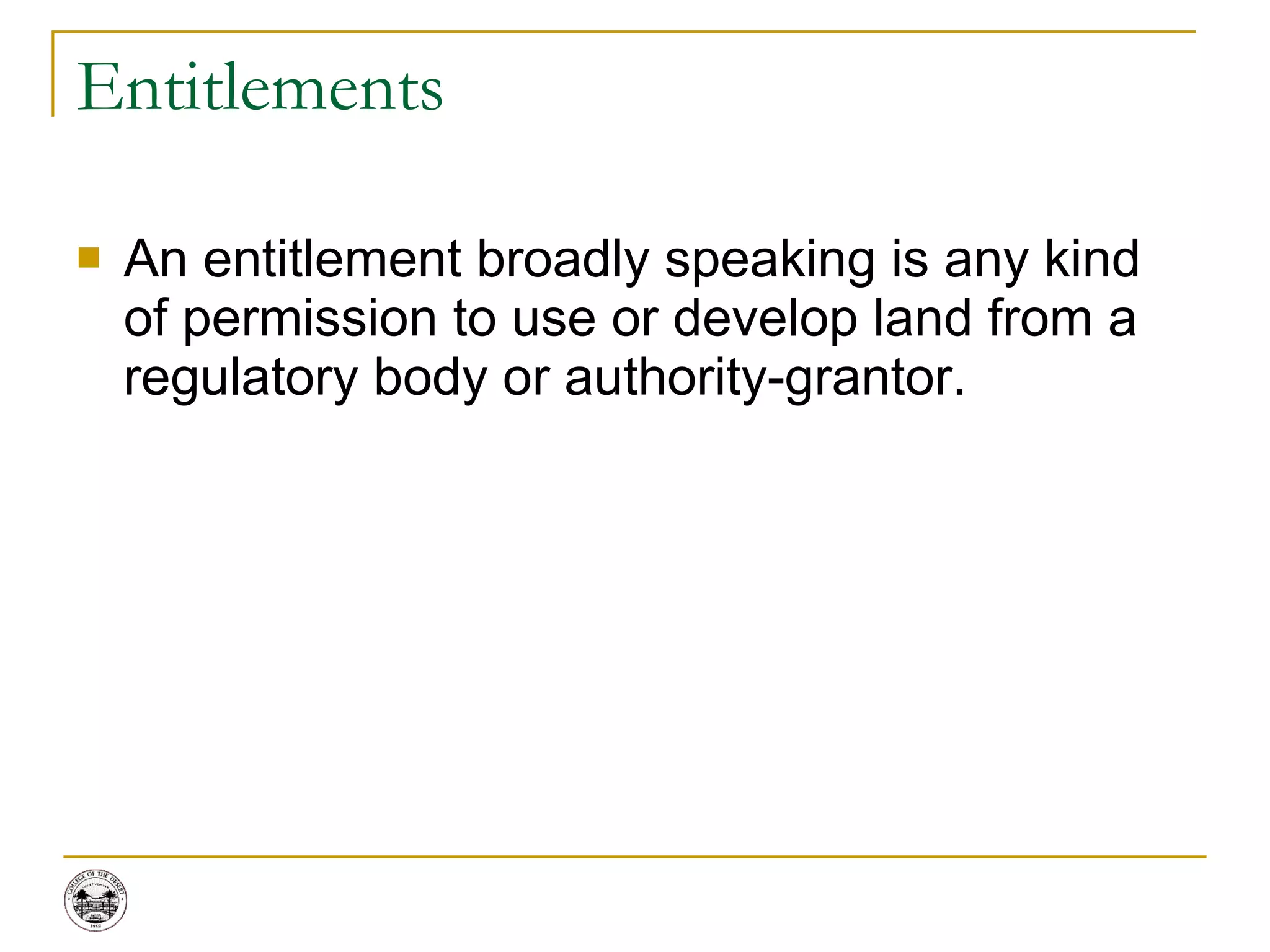 General Plan, Zoning And Entitlements | PPT