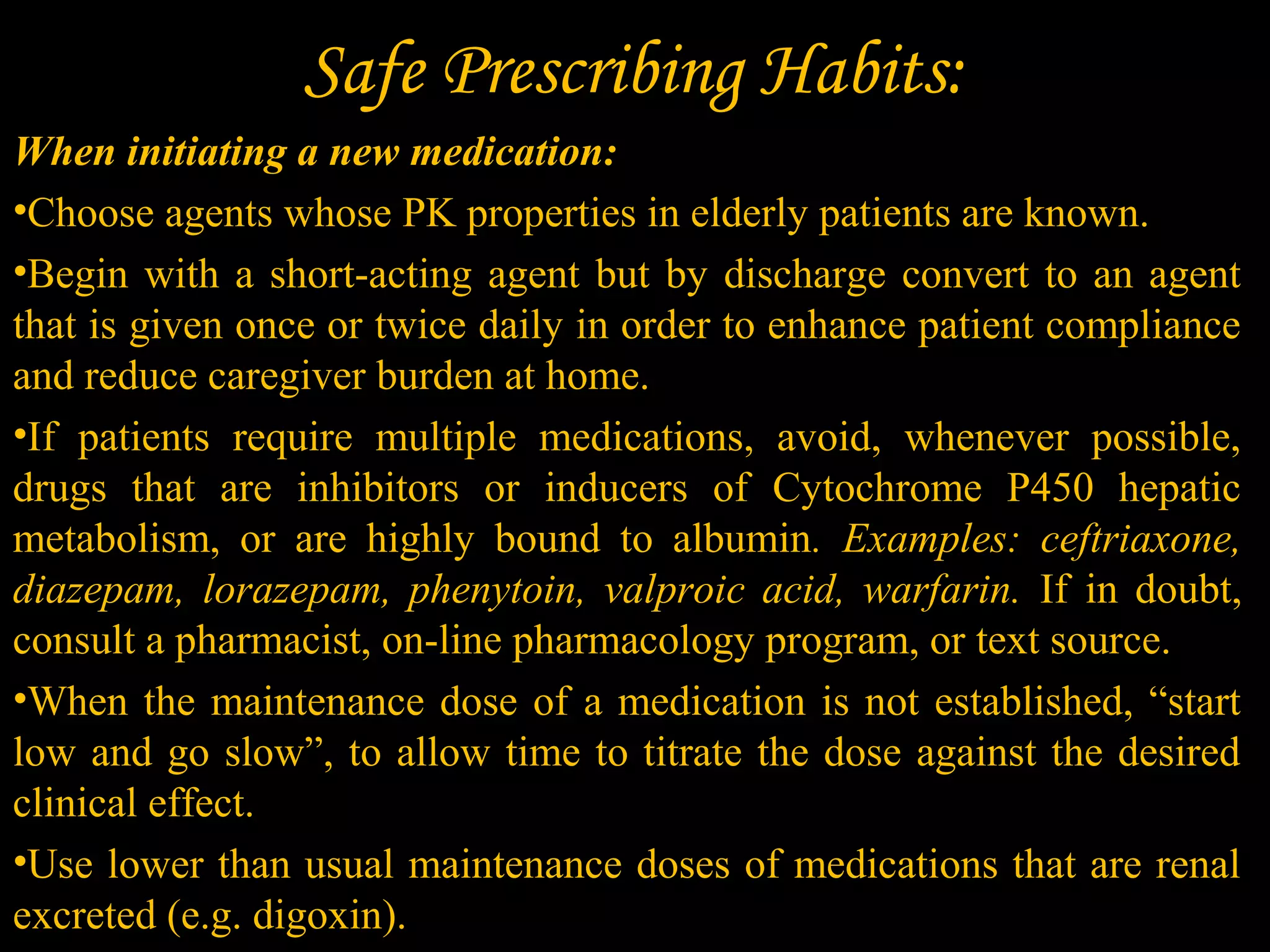 General prescribing guidelines for pediatrics, geriatrics and pregnancy ...