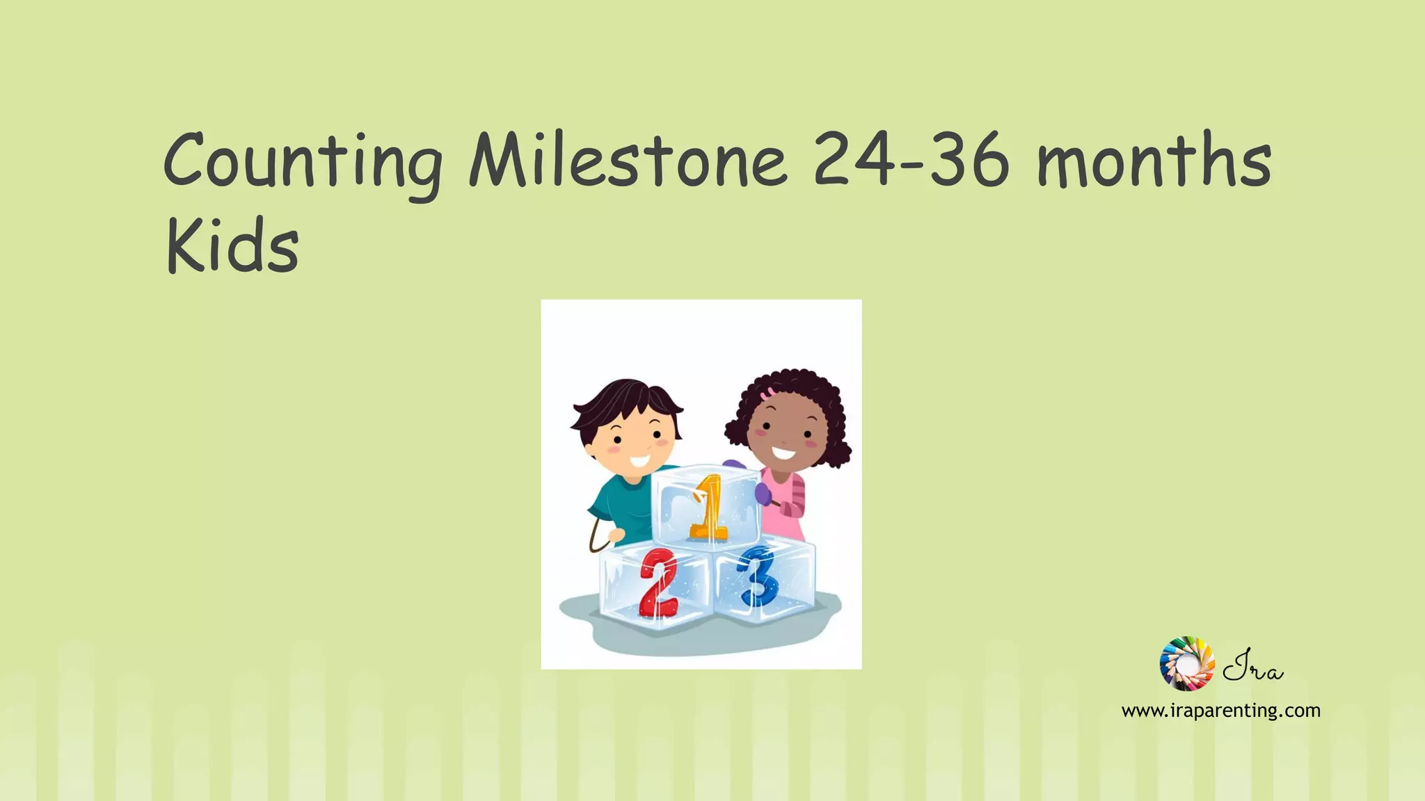 Counting Milestones for 18-36 months Kids | PDF