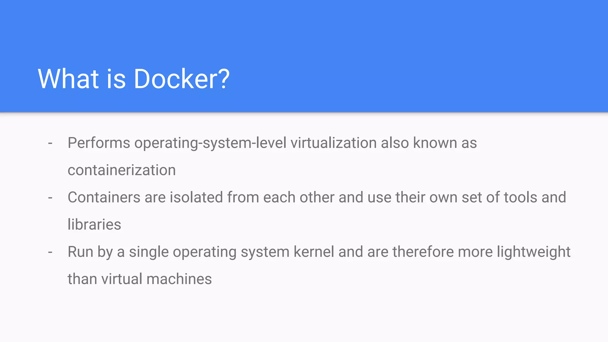 Moving to Docker... Finally! | PPT
